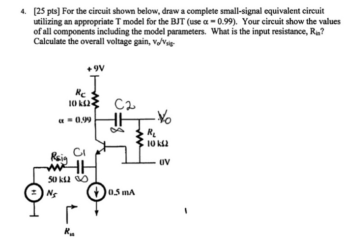 Solved For the circuit shown below, draw a complete | Chegg.com