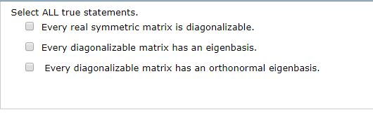 Solved Select ALL true statements. Every real symmetric | Chegg.com