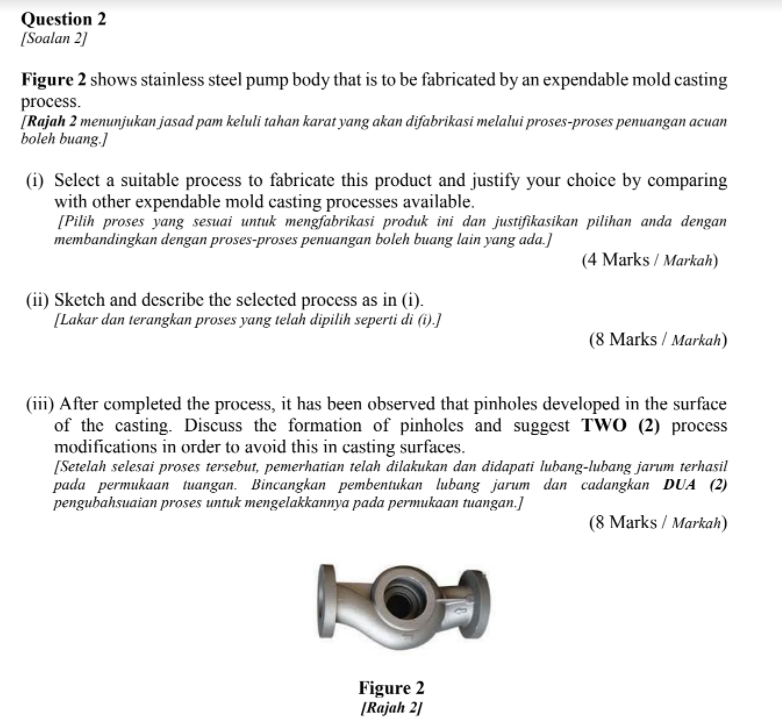Solved Question 2 (Soalan 2) Figure 2 shows stainless steel | Chegg.com