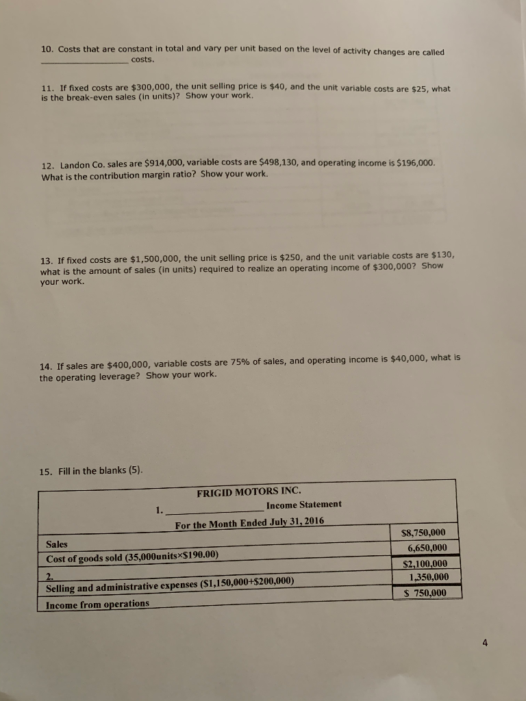 Solved 10. Costs that are constant in total and vary per | Chegg.com