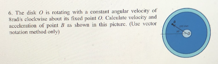 Solved 6. The disk is rotating with a constant angular | Chegg.com