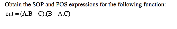 Solved Obtain the SOP and POS expressions for the following | Chegg.com