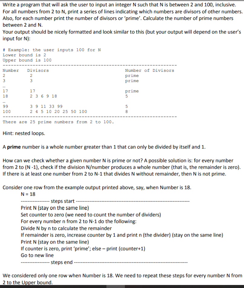 Solved Write a program that will ask the user to input an | Chegg.com