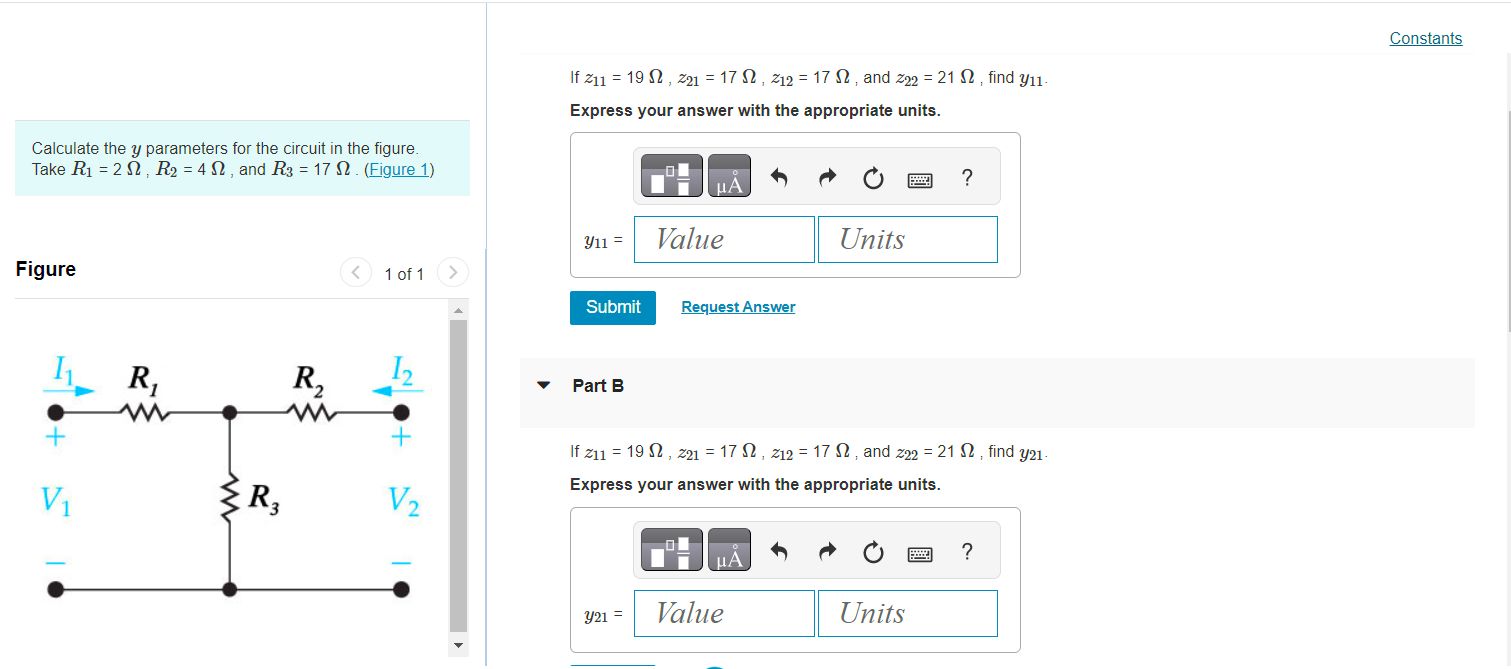 Solved If z11=19Ω,z21=17Ω,z12=17Ω, and z22=21Ω, find y11. | Chegg.com