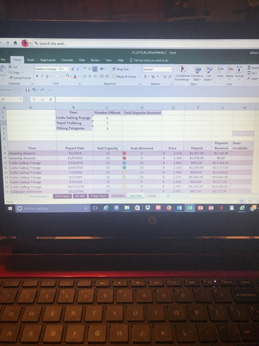 Solved In Cell H8 Enter A Formula Without A Function Using 2586