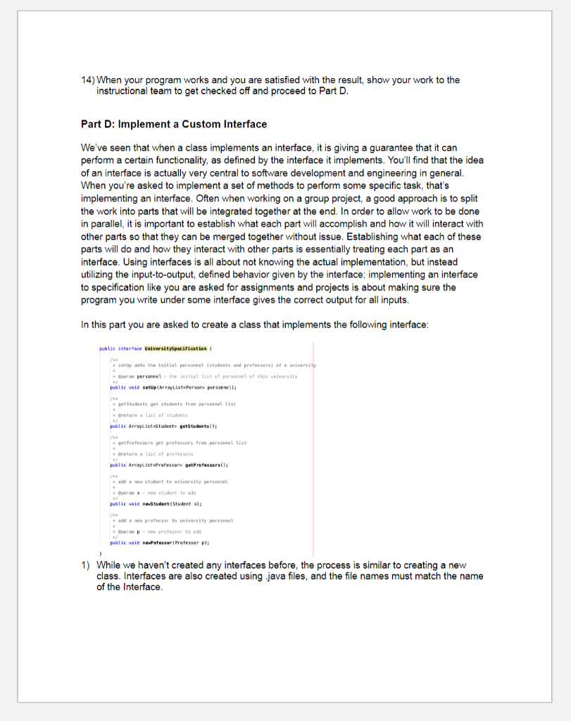 Solved ITSC 1213 - Abstraction and Interfaces ***Please | Chegg.com