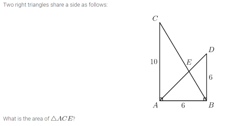 Solved Two right triangles share a side as follows: 10 What | Chegg.com