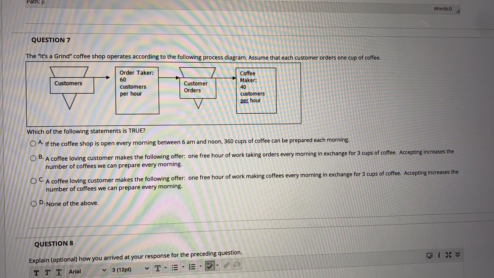 Solved The “It’s a Grind” coffee shop operates according to | Chegg.com