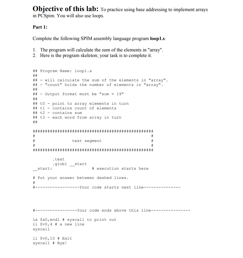 Objective of this lab: To practice using base | Chegg.com