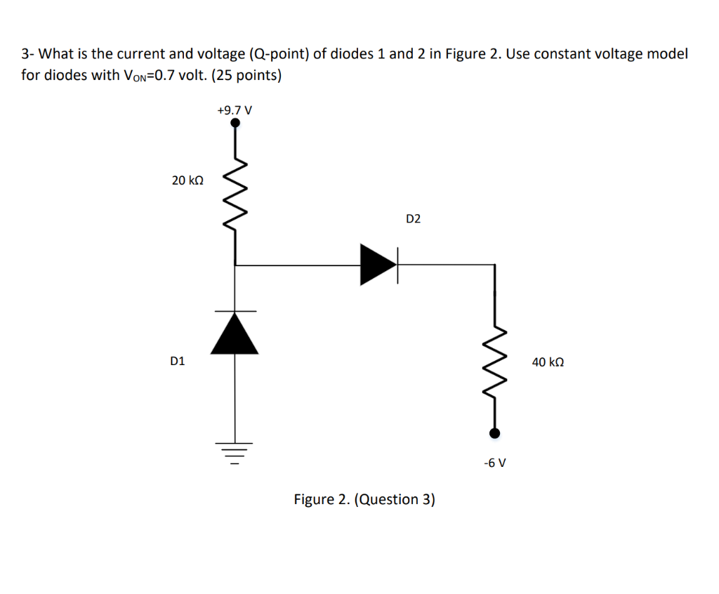 Solved 3- What is the current and voltage (Q-point) of | Chegg.com