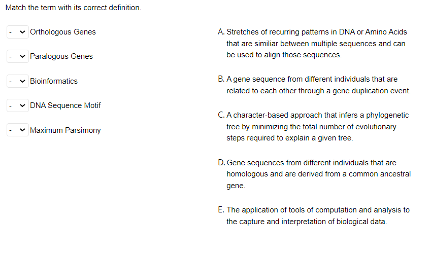Match the term with its correct definition. | Chegg.com