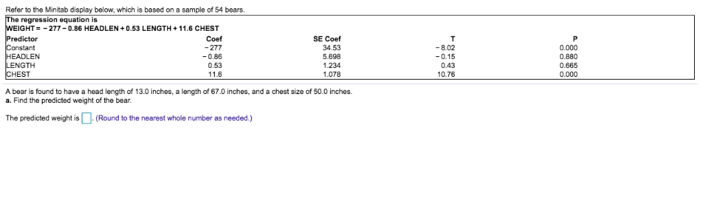 Solved Refer to the Minitab display below, which is based on | Chegg.com