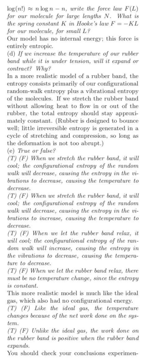 (5.12) Rubber band. (Condensed matter) 2 Figure 5.19 | Chegg.com