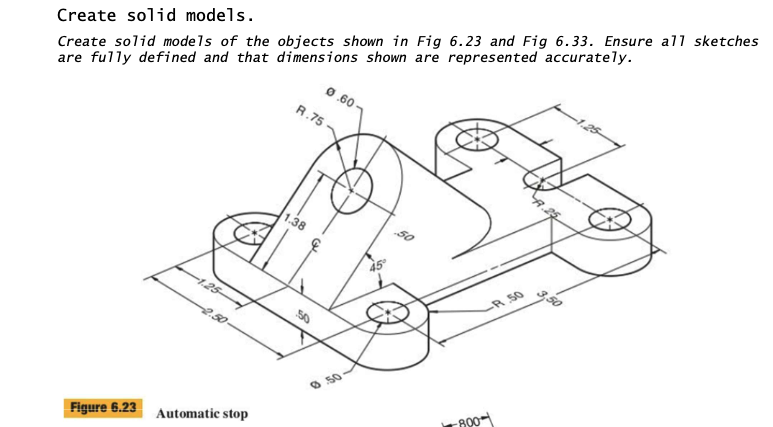 Solved Create solid models. Create solid mode7s of the | Chegg.com