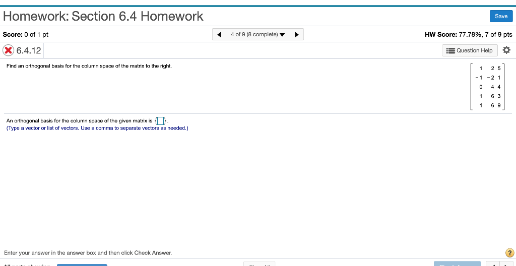 Solved Homework Section 6 4 Homework Save Score 0 Of 1 Pt