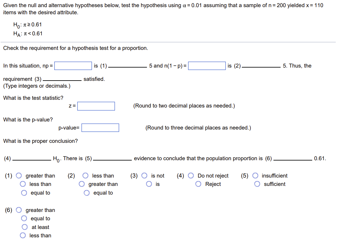Solved Given the null and alternative hypotheses below, test | Chegg.com