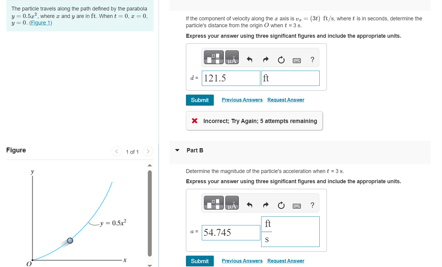 Solved The particle travels along the path defined by the | Chegg.com