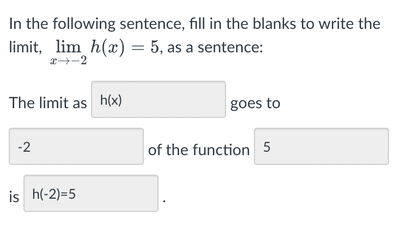 Solved In the following sentence, fill in the blanks to | Chegg.com