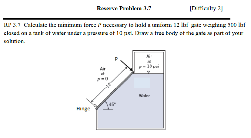 Solved Reserve Problem 3.7 [Difficulty 2] RP 3.7 Calculate | Chegg.com