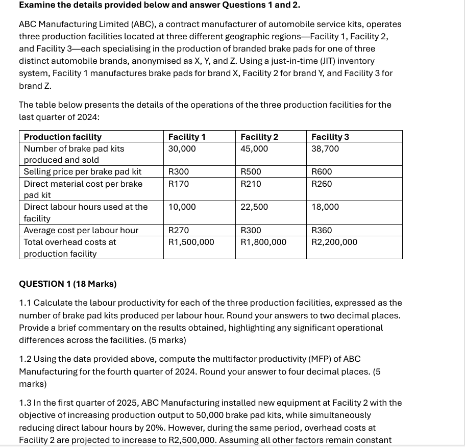 Solved Examine the details provided below and answer | Chegg.com