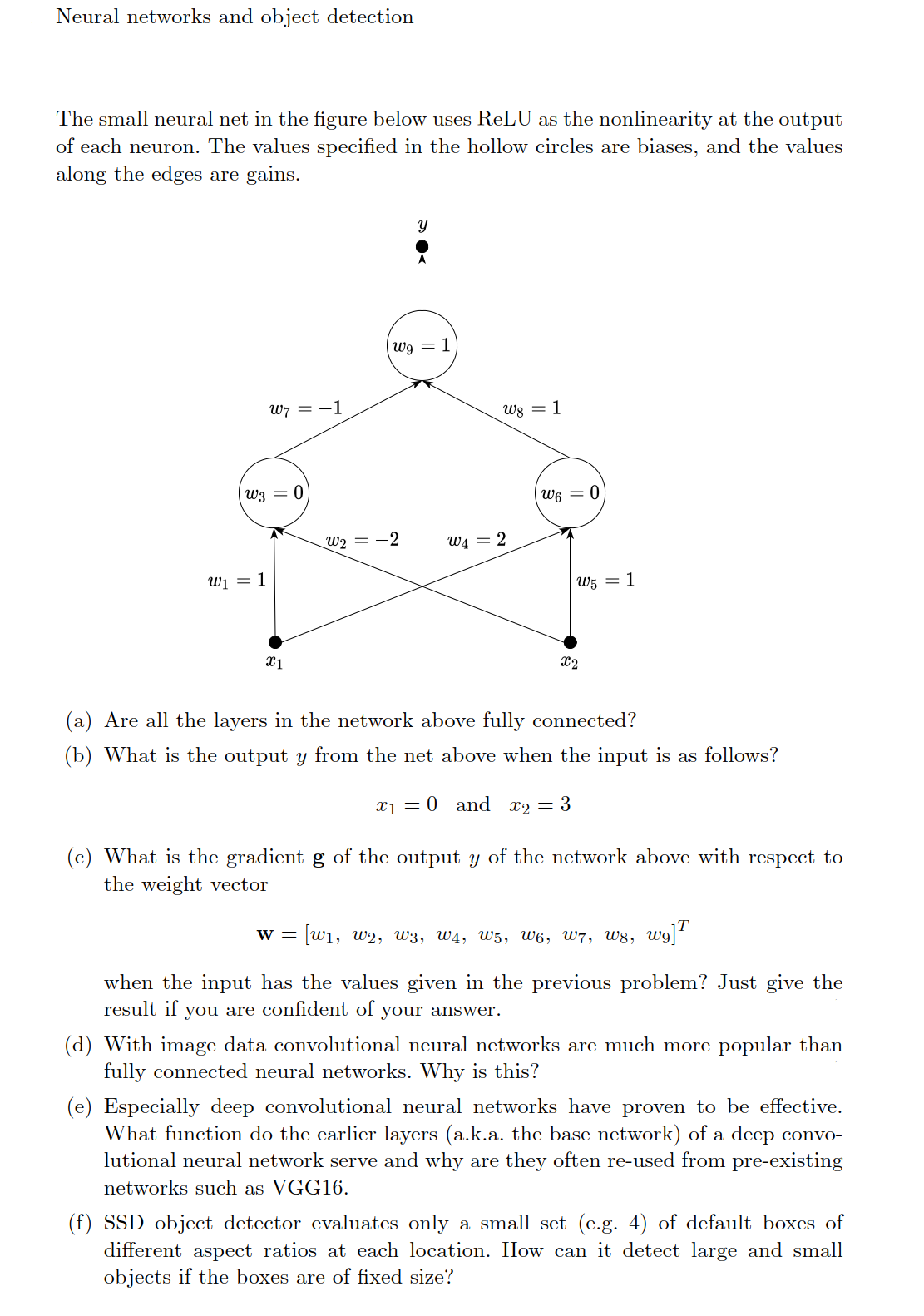 Solved Asking help with detailed steps: The small neural net | Chegg.com