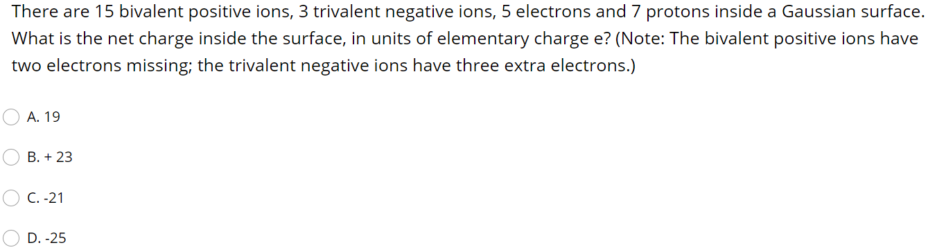 Solved There are 15 bivalent positive ions, 3 trivalent | Chegg.com