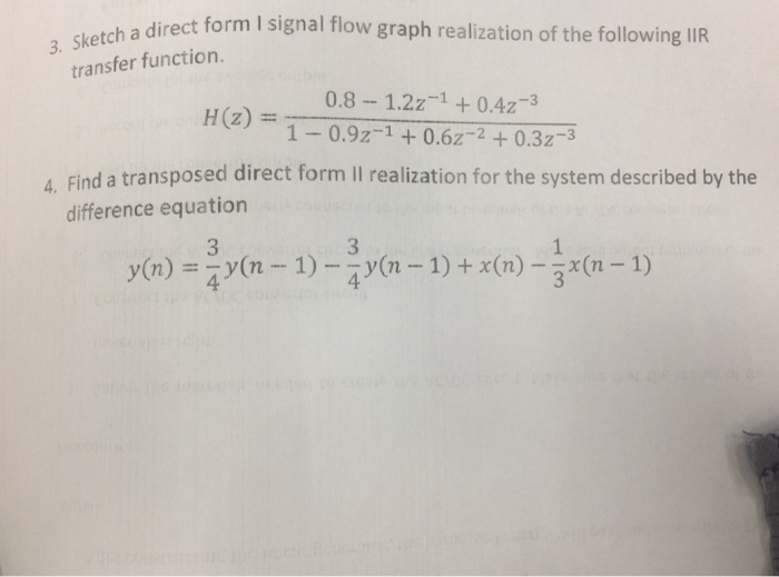 Solved rect form I signal flow graph realization of the | Chegg.com