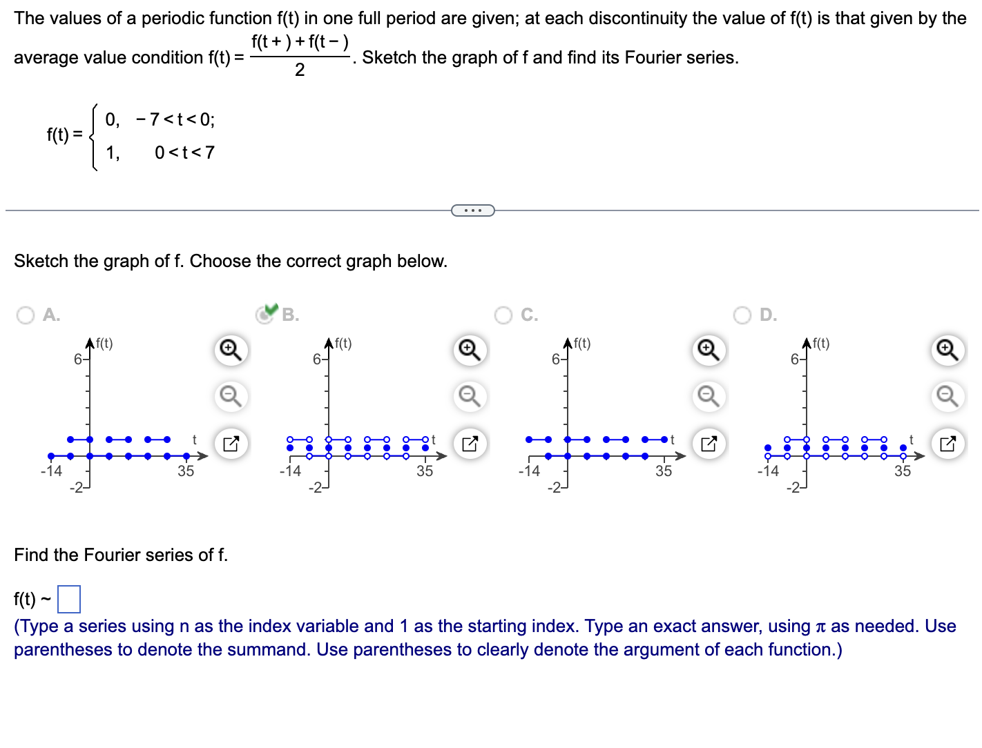Solved The values of a periodic function f(t) ﻿in one full | Chegg.com