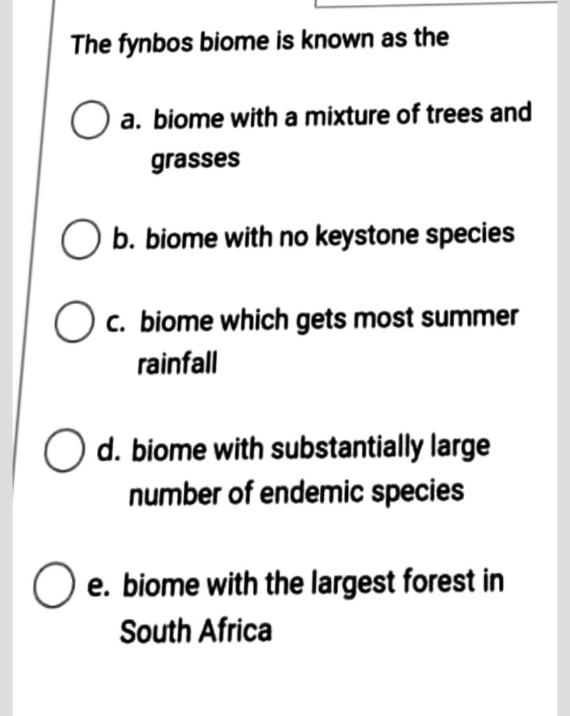 Biome Species