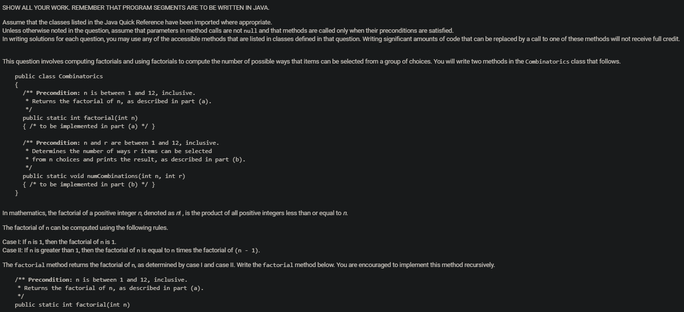 Solved SHOW ALL YOUR WORK. REMEMBER THAT PROGRAM SEGMENTS | Chegg.com