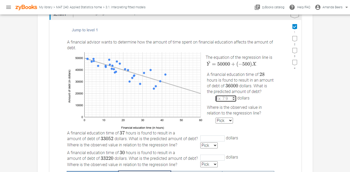 Solved = zyBooks My library > MAT 240: Applied Statistics | Chegg.com