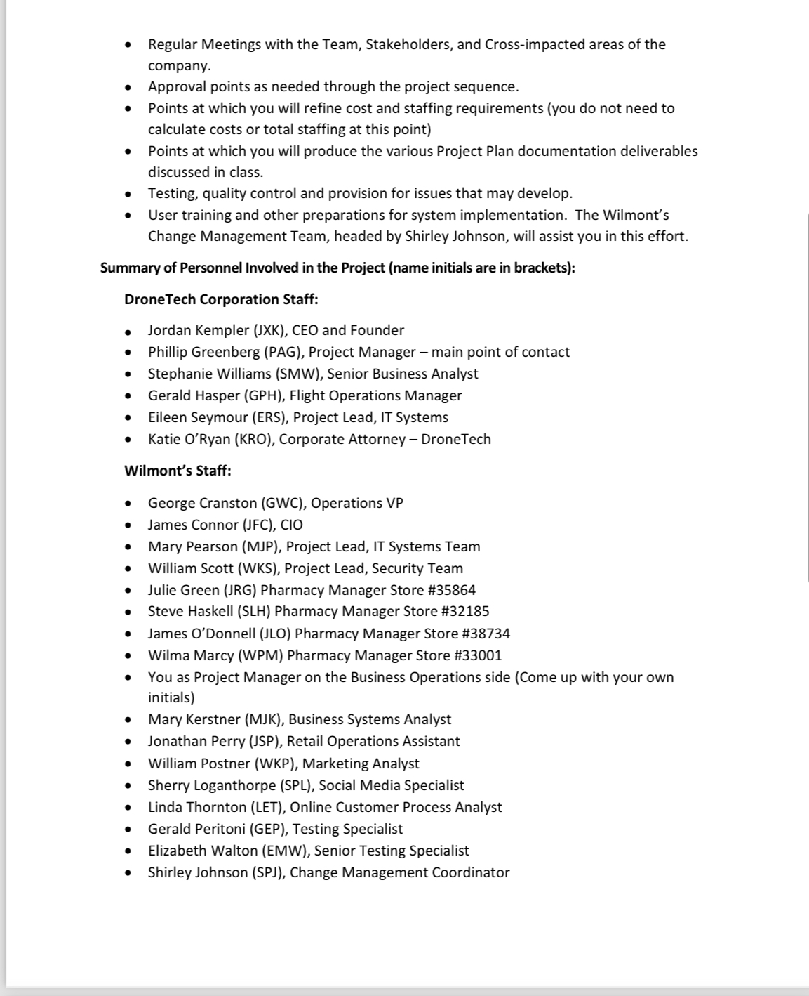 Solved PROJECT MANAGEMENT CLASSInitial WBS Assignment | Chegg.com