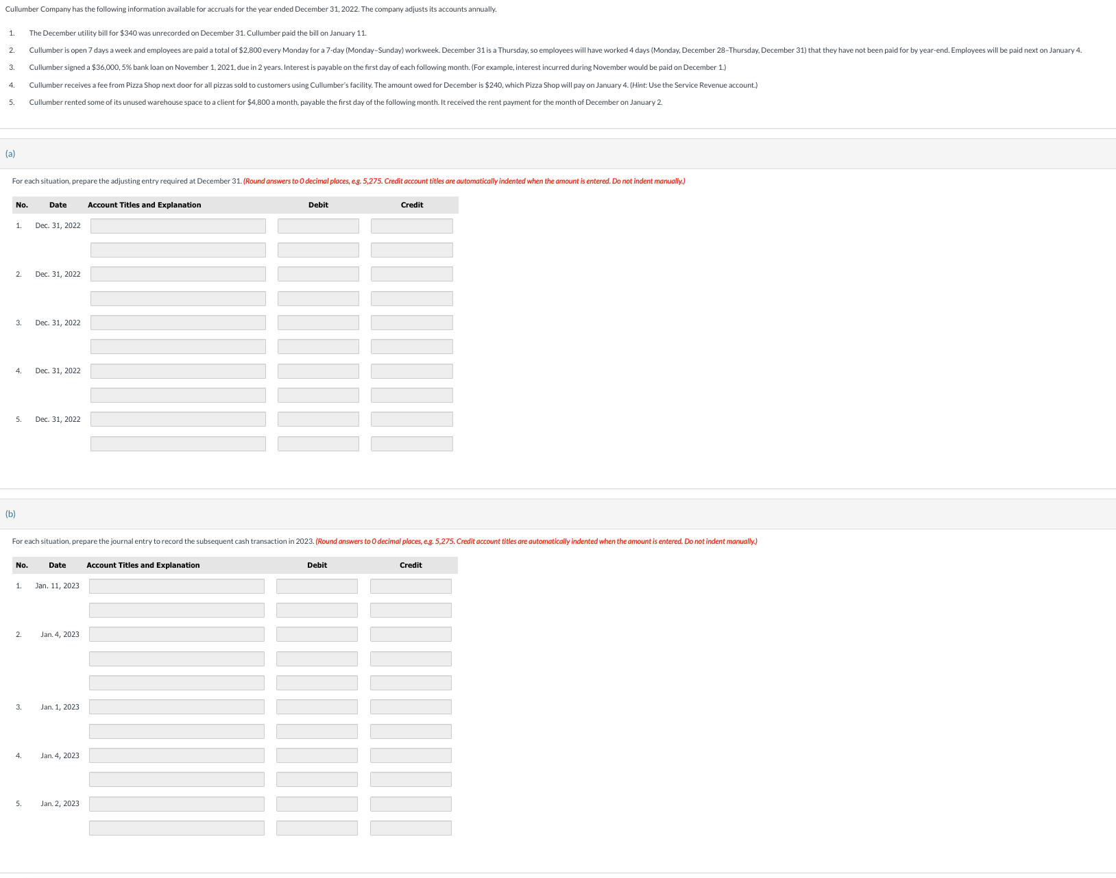 Solved The December utility bill for $340 ﻿was unrecorded on | Chegg.com
