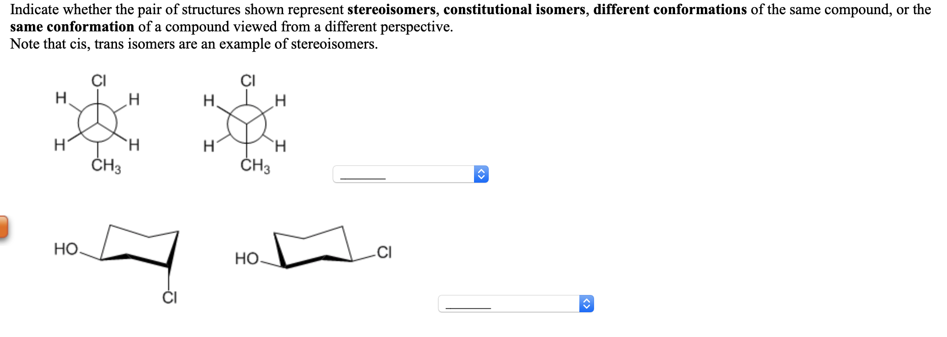 Solved Indicate whether the pair of structures shown | Chegg.com