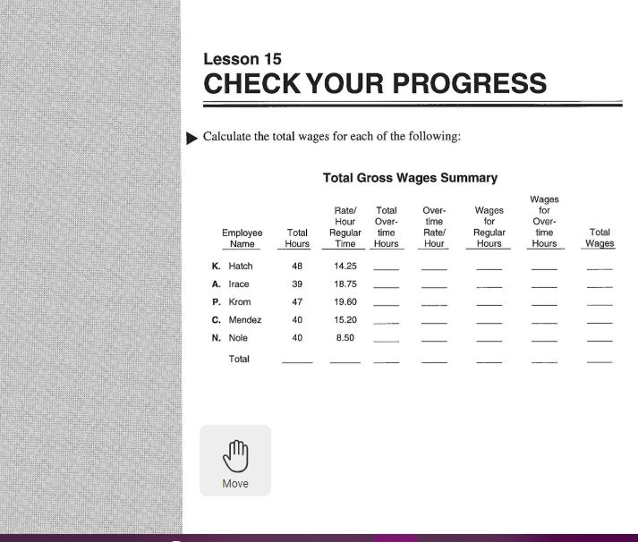 Lesson 15 CHECK YOUR PROGRESS Calculate the total | Chegg.com