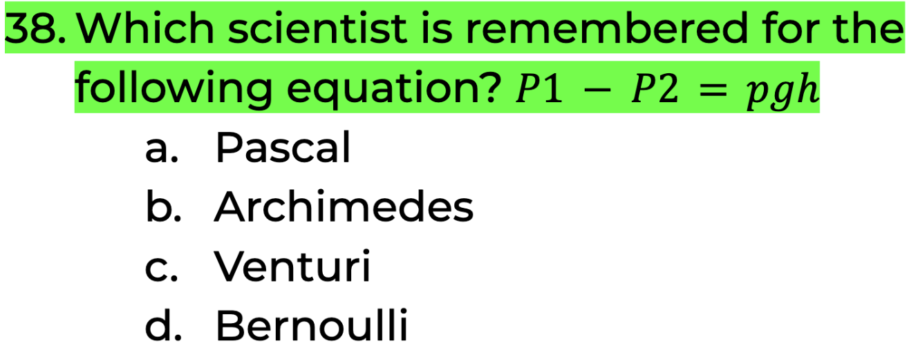 Solved Which scientist is remembered for thefollowing | Chegg.com