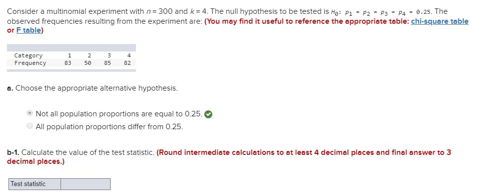 Solved Consider a multinomial experiment with n = 300 and k | Chegg.com
