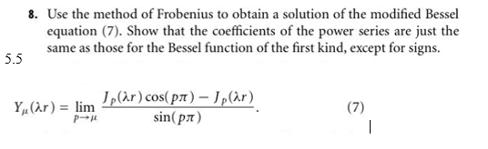 8. Use the method of Frobenius to obtain a solution | Chegg.com