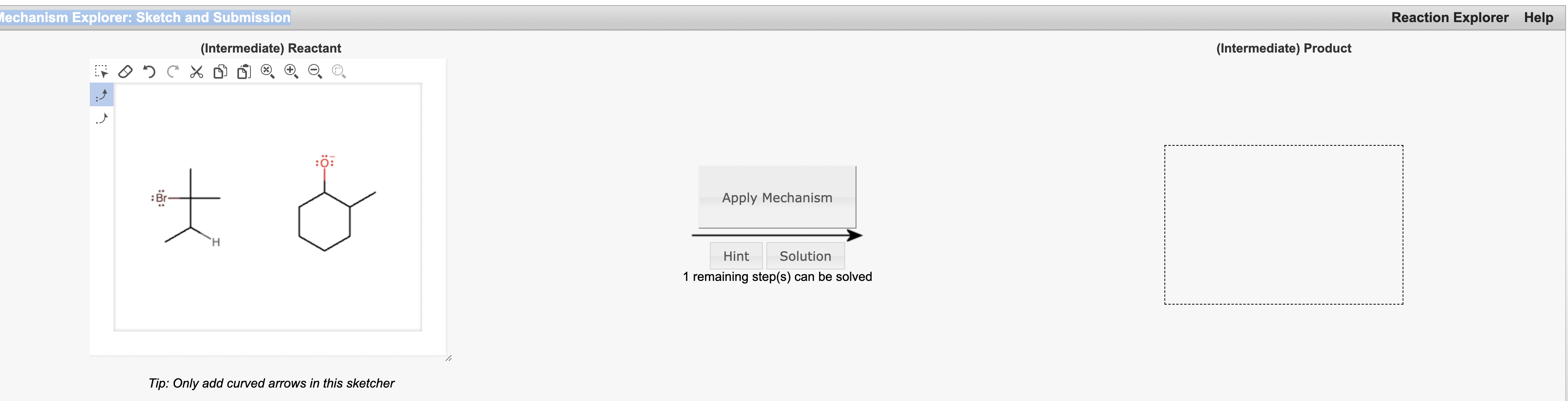 Solved Tip: Only add curved arrows in this sketcher | Chegg.com