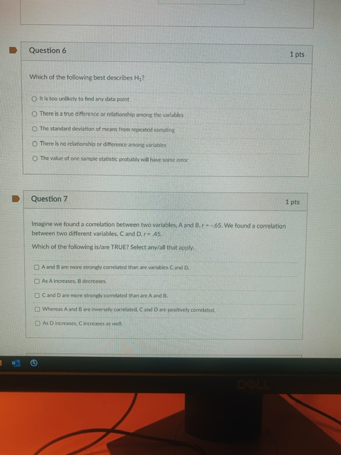Solved Question 6 1 pts Which of the following best | Chegg.com