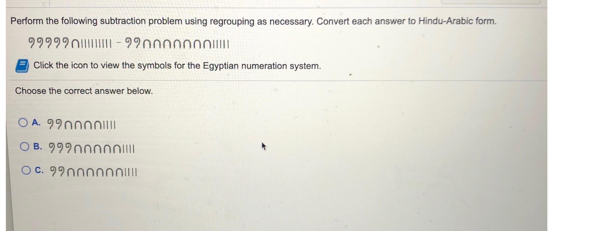 Solved Perform the following subtraction problem using | Chegg.com