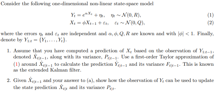 Consider the following one-dimensional non-linear | Chegg.com