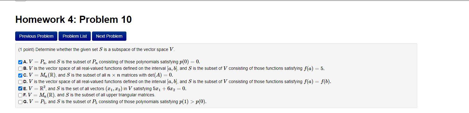 Solved Homework 4: Problem 10 Previous Problem Problem List | Chegg.com Solved Homework 4: Problem 10 Previous Problem Problem List | Chegg.com