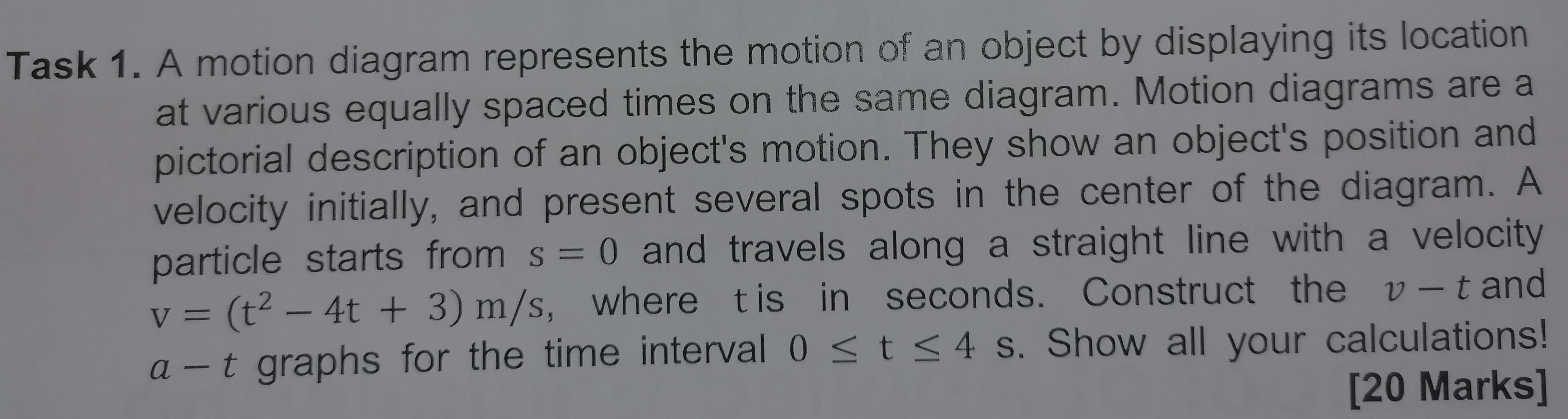 Draw A Motion Diagram Showing Velocity Components At Differe