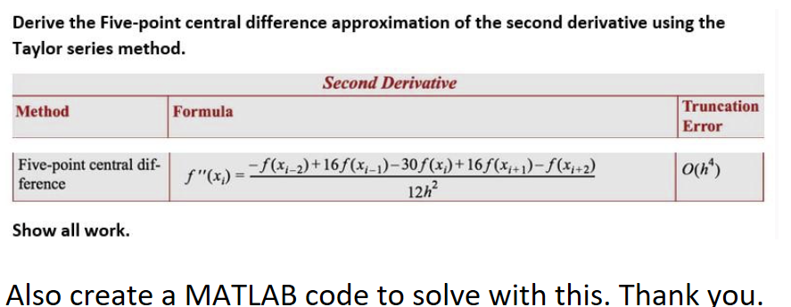 Solved Also create a MATLAB code to solve this. Thank you. | Chegg.com