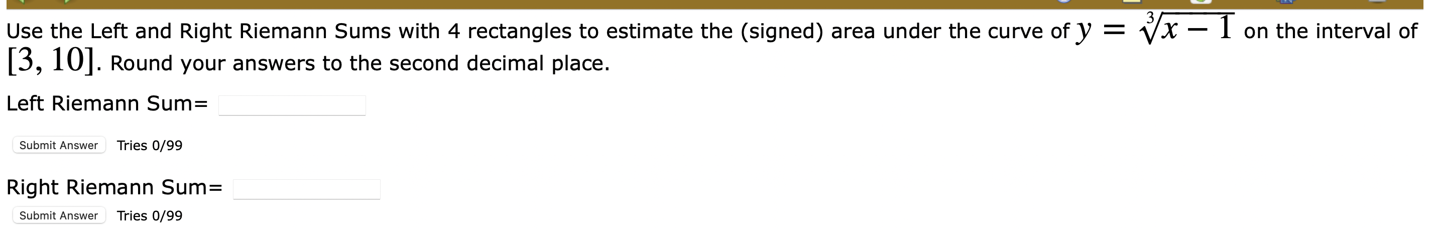 Solved Use the Left and Right Riemann Sums with 4 rectangles | Chegg.com