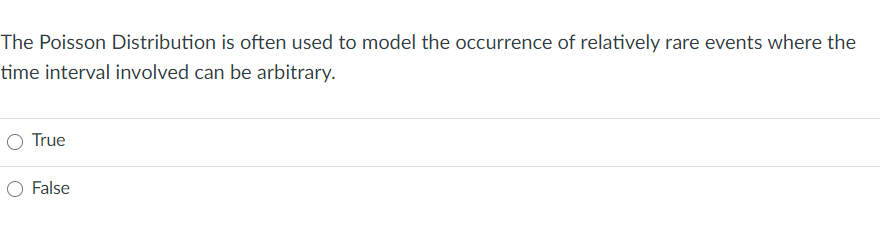 Solved The Poisson Distribution is often used to model the | Chegg.com