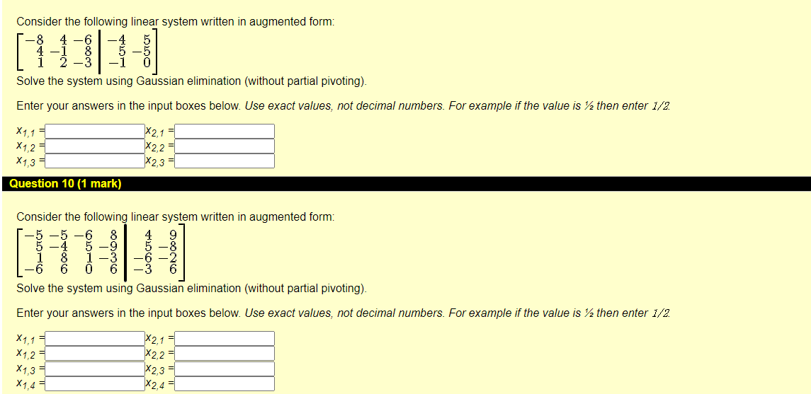 Solved Consider the following linear system written in | Chegg.com