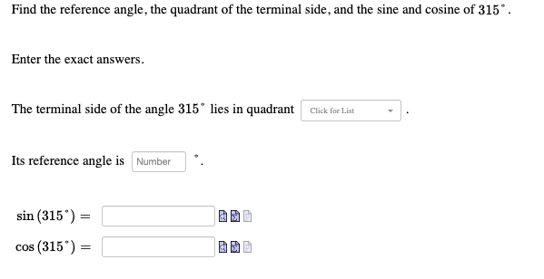 Solved Find the reference angle, the quadrant of the | Chegg.com