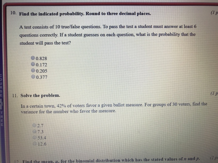Solved 1-20 need some help this is not complex statistics | Chegg.com